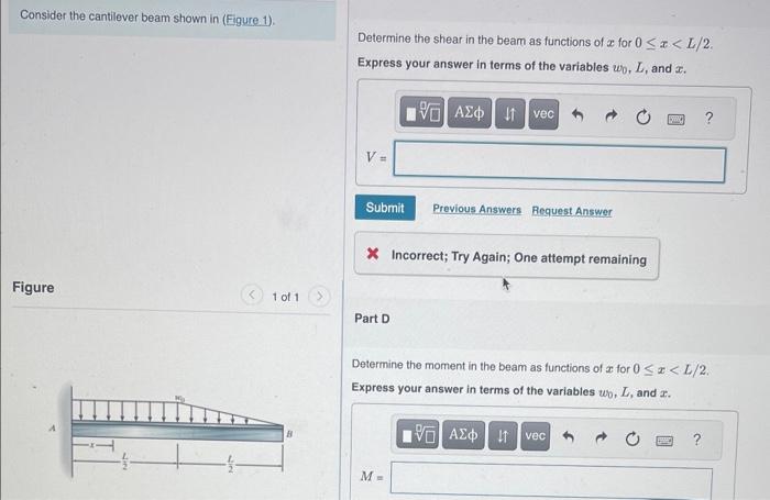 Solved Consider the cantilever beam shown in (Figure 1) | Chegg.com