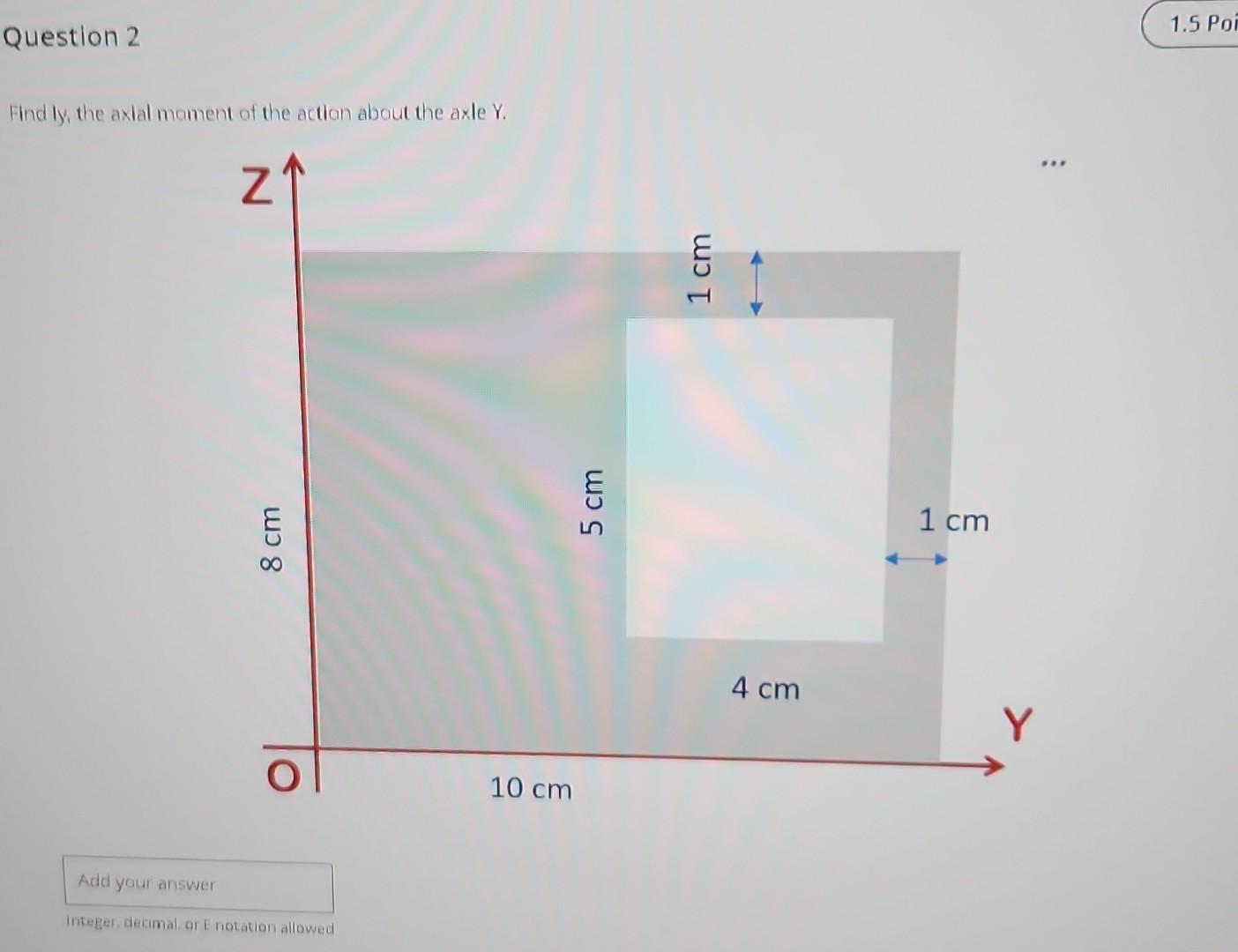 Solved Find ly, the axtal moment of the action about the | Chegg.com