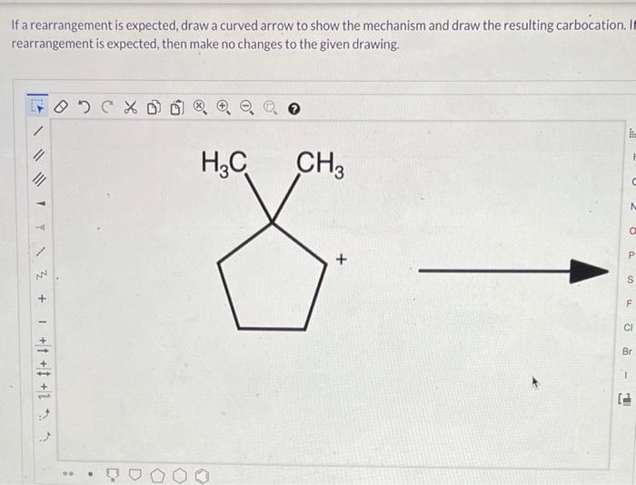 Solved If a rearrangement is expected, draw a curved arrow | Chegg.com