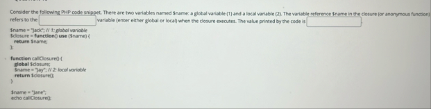 Solved Consider the following PHP code snippet. There are | Chegg.com