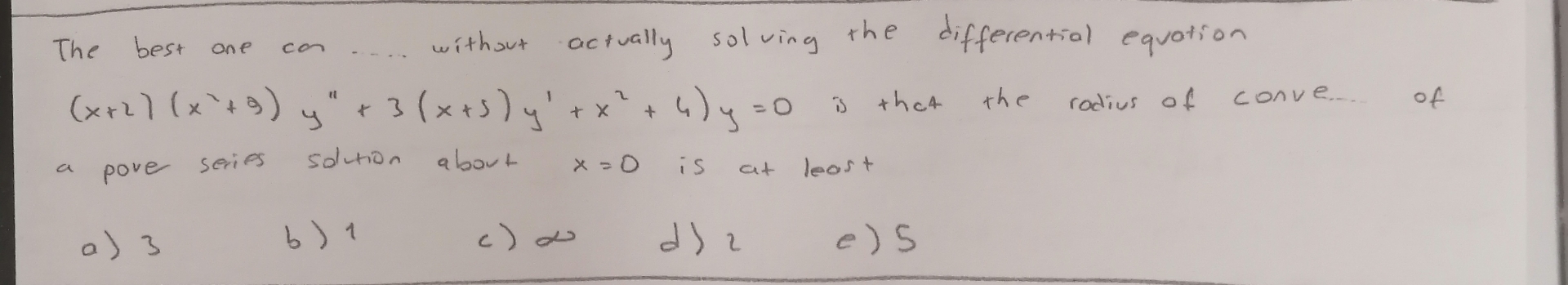 Solved The best one can.... without actually solving the | Chegg.com