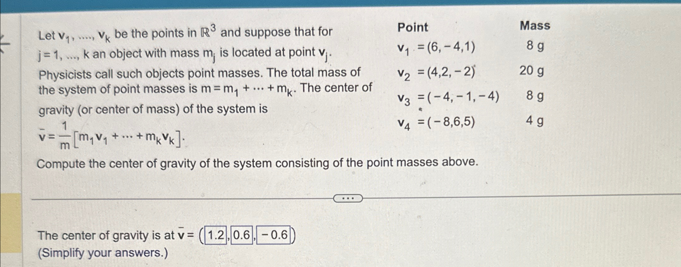 Solved Let v1,dots.,vk ﻿be the points in R3 ﻿and suppose | Chegg.com