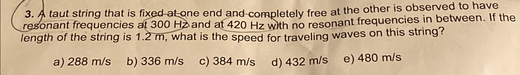 Solved A taut string that is fixed atone end and-completely | Chegg.com