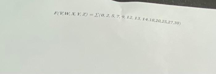 Solved 2. Taking V,W,Y and Z as the selector pins show the | Chegg.com