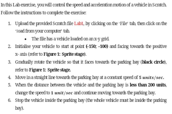 In this Lab exercise, you will control the speed and | Chegg.com