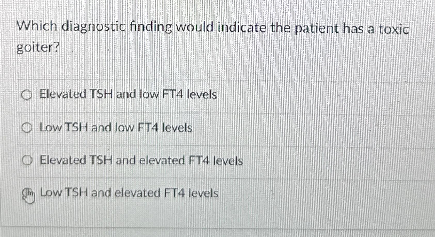 Solved Which diagnostic finding would indicate the patient | Chegg.com