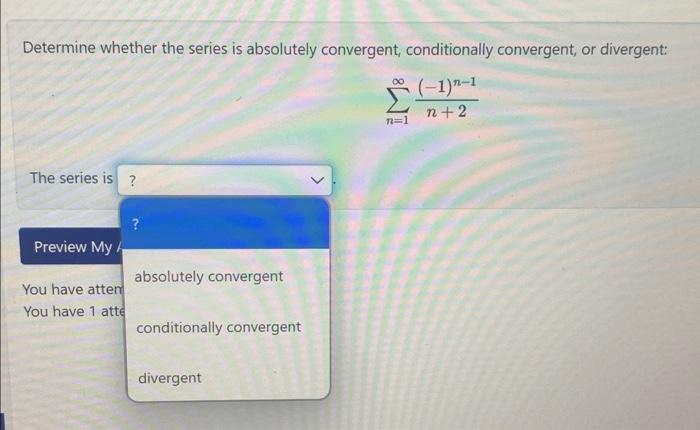 Solved Determine whether the series is absolutely | Chegg.com