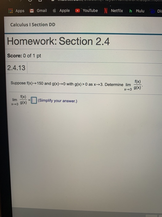 Solved Suppose f(x) -> 150 and g(x) -> 0 with g(x)>0 as x -> | Chegg.com