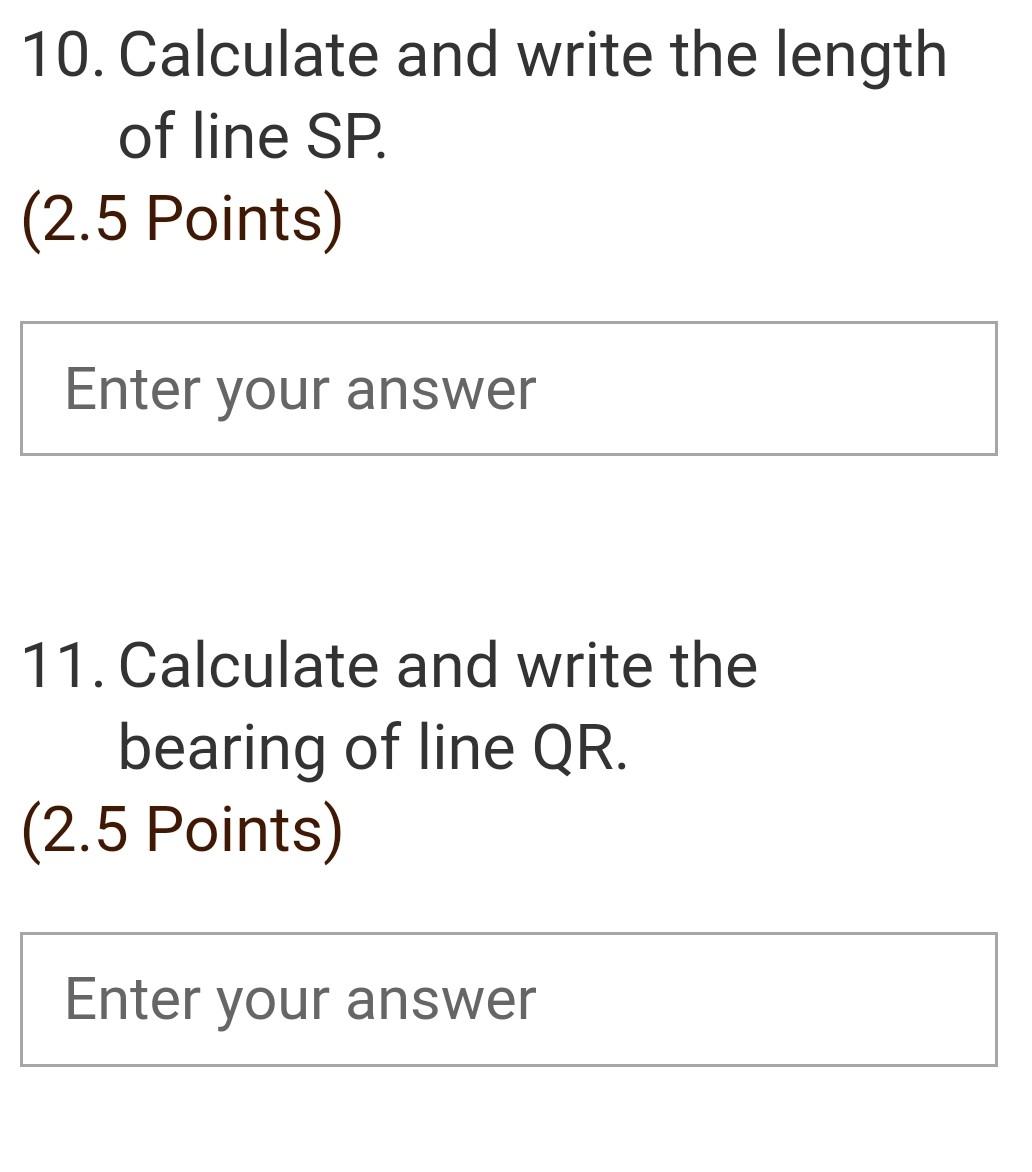 Solved D. For a closed traverse PQRS, the following readings | Chegg.com