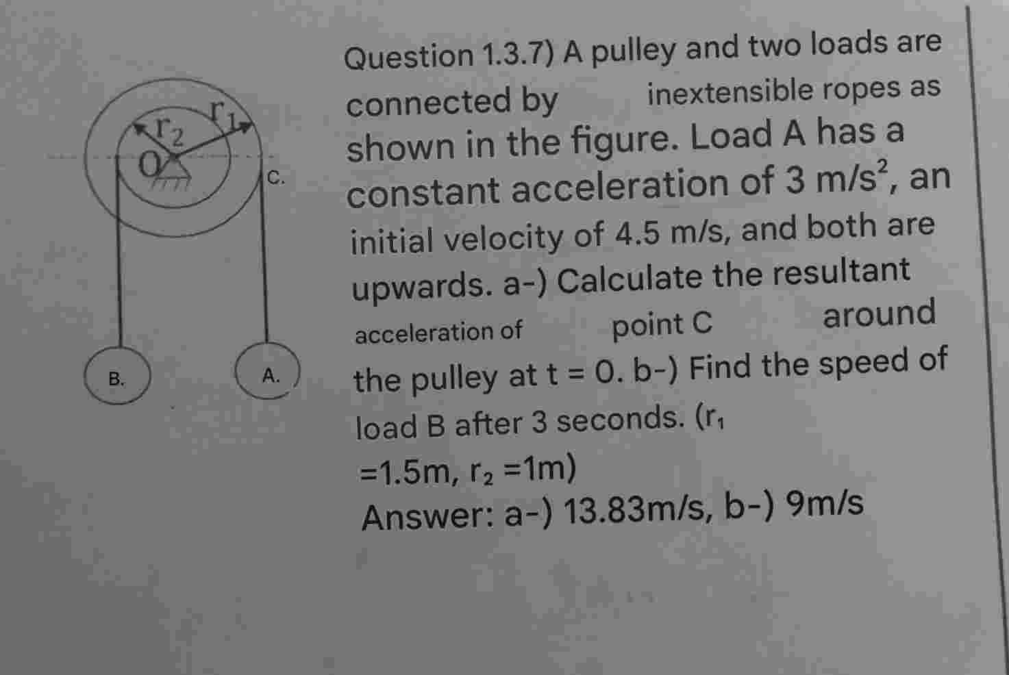 Solved Question 1.3.7A has aconstant acceleration | Chegg.com