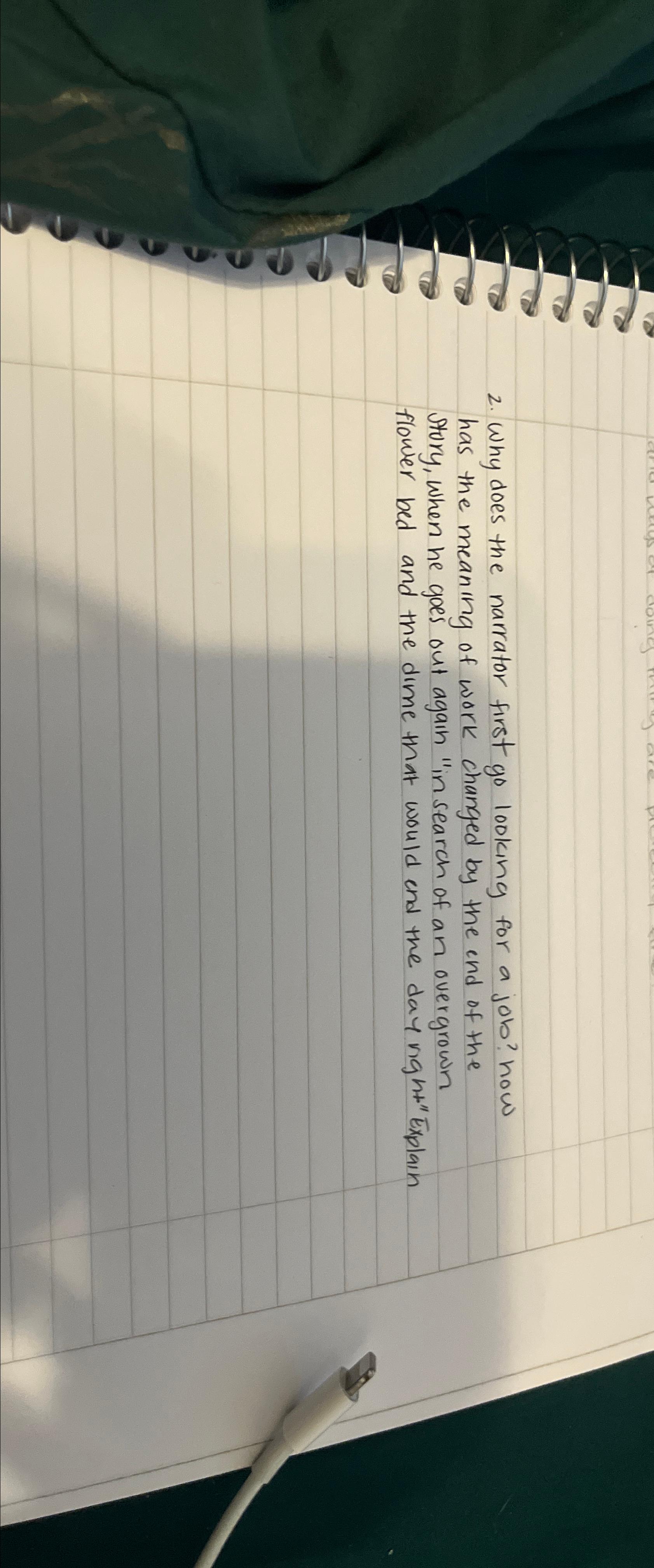Solved Why does the narrator first go looking for a job? how | Chegg.com