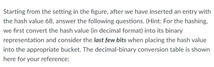 Solved (2) (9 marks) Consider the extendible hashing shown | Chegg.com
