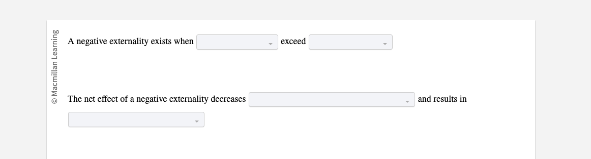 Solved A negative externality exists whenexceedThe net | Chegg.com