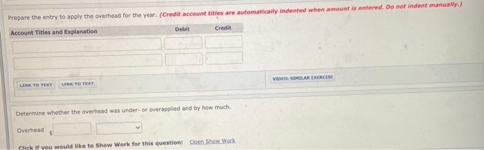 Solved Exercise 2-13 (Video) Tombert Decorating uses a job | Chegg.com