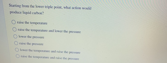 Solved he phase diagram for carbon is shown. Carbon Phase | Chegg.com
