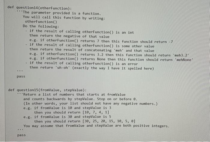 Solved def questions(value): "Assume value is a list with an | Chegg.com