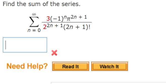 Solved Find the sum of the series.Find the sum of the | Chegg.com