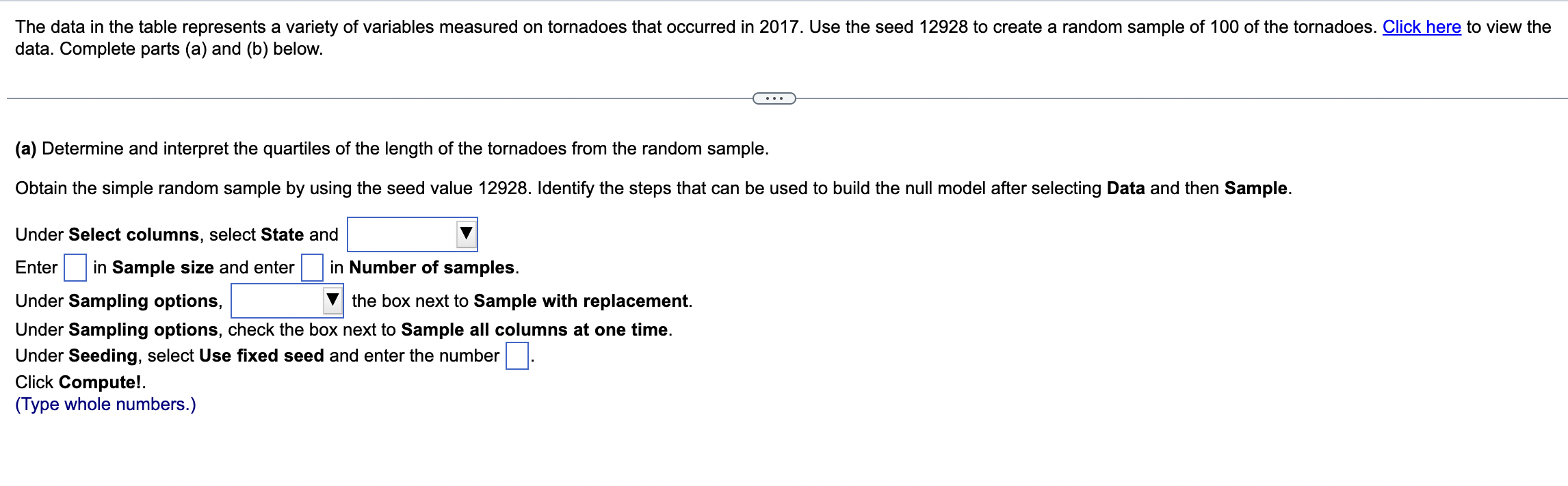 data. Complete parts (a) ﻿and (b) ﻿below.(a) | Chegg.com
