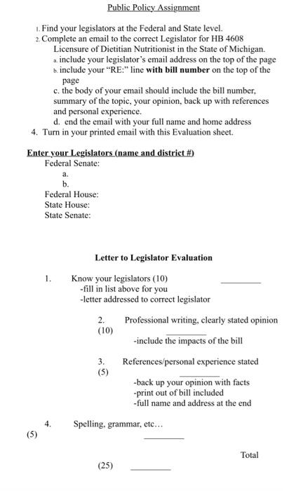 Solved 1. Find your legislators at the Federal and State | Chegg.com
