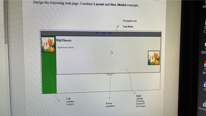 Solved Design the following web page. Combine Layout and | Chegg.com