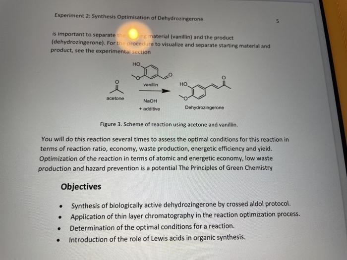 Solved Experiment 2: Synthesis Optimisation of | Chegg.com