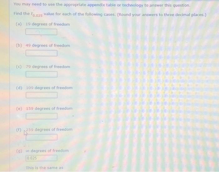 Solved You may need to use the appropriate appendix table or | Chegg.com