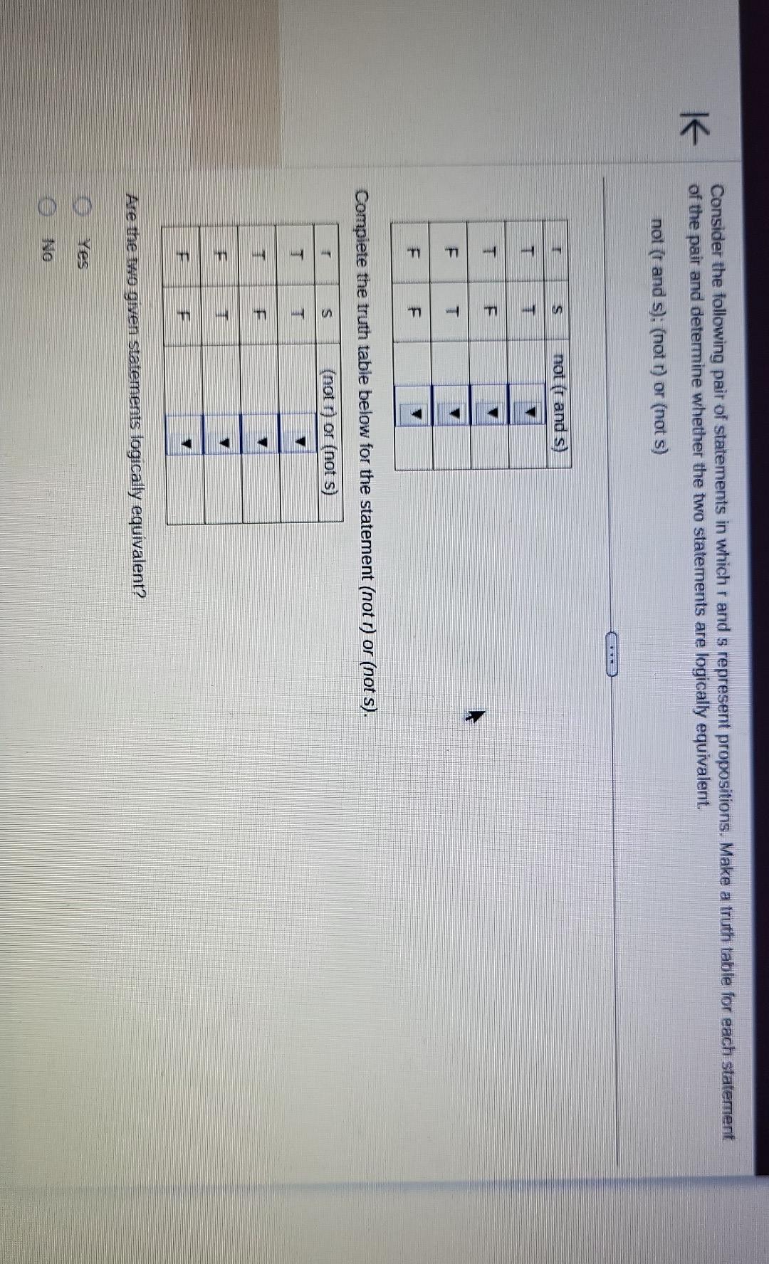 Solved Consider the following pair of statements in which r | Chegg.com
