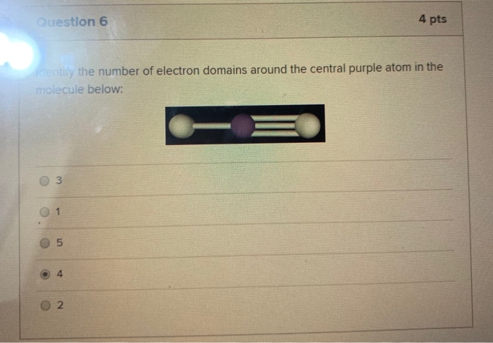 Solved Question 6 4 pts entity the number of electron | Chegg.com