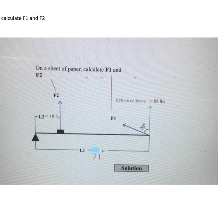 Solved !. calculate F2 calculate F2. F2 Class 2 Lever il FI | Chegg.com