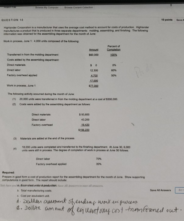 Solved Browse My Computer Browse Content Collection QUESTION | Chegg.com