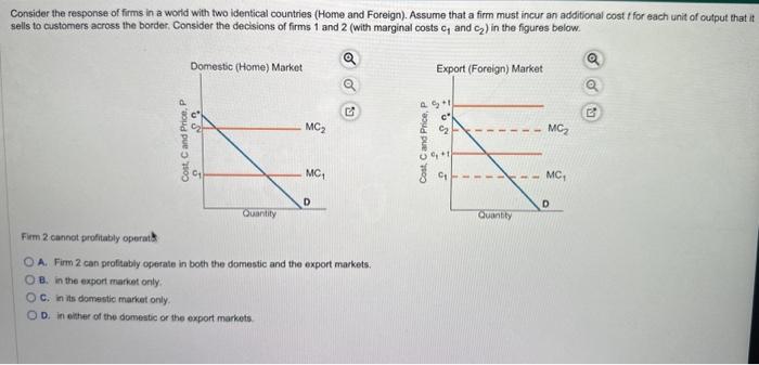 Solved Consider the response of firms in a world with two | Chegg.com