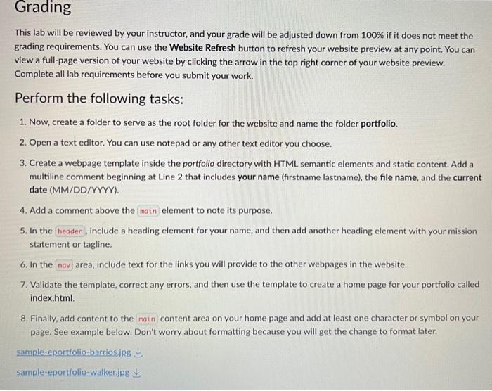 Solved Grading This lab will be reviewed by your instructor, | Chegg.com