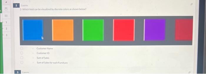 Solved 2. Which fietd can be visualiesd by diterete colors | Chegg.com