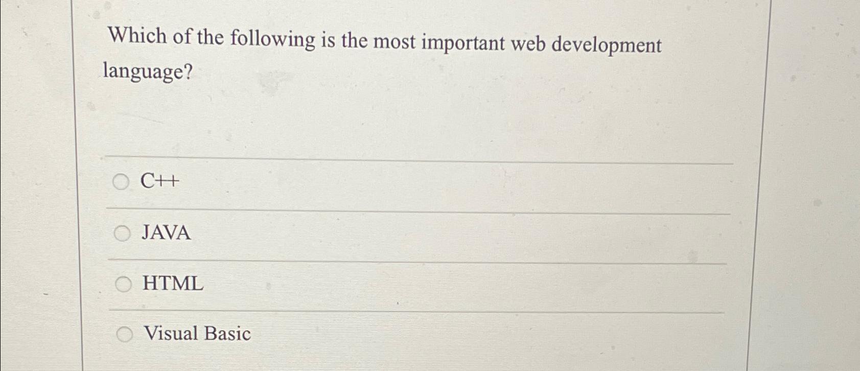 Solved Which of the following is the most important web | Chegg.com