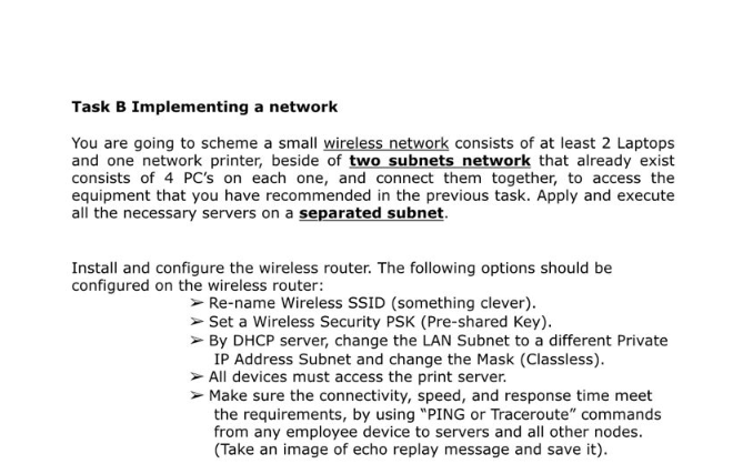 Solved Task B Implementing A Network You Are Going To Scheme 4686