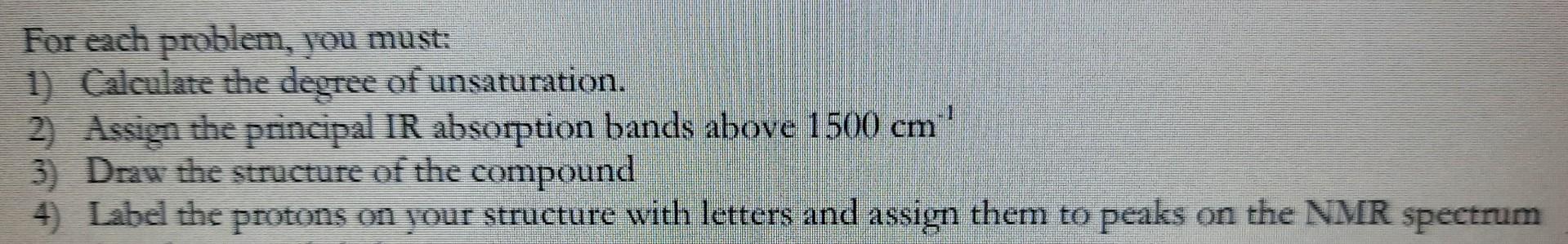 Solved For each problem, you must: 1) Calculate the degree | Chegg.com