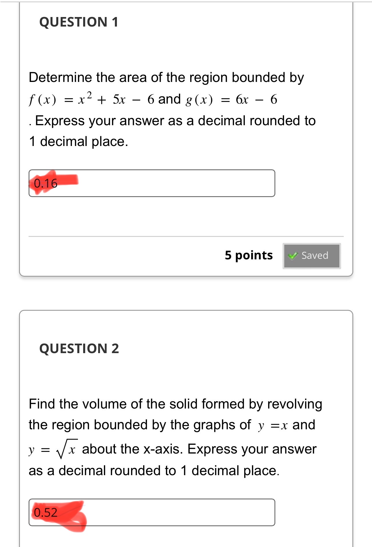 Solved QUESTION 1Determine the area of the region bounded by | Chegg.com