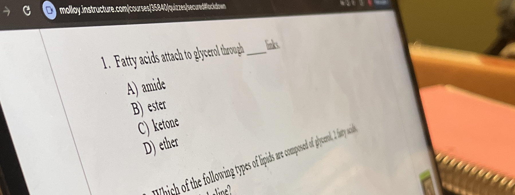 Solved Fatty acids attach to ofycerol through q, ﻿FinsA) | Chegg.com