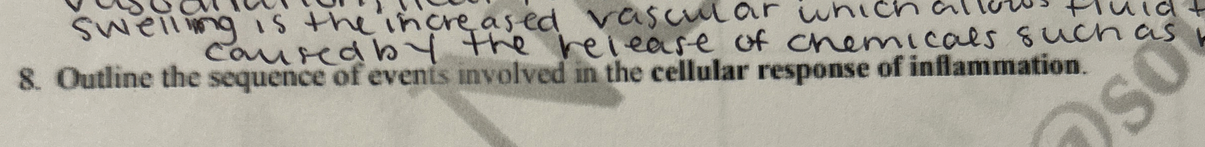 Solved swelling is the increased vascular which allows tiula | Chegg.com