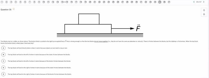 two blocks rest on a table as shown above the bottom | Chegg.com