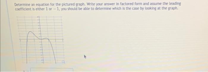 Solved Determine an equation for the pictured graph. Write | Chegg.com