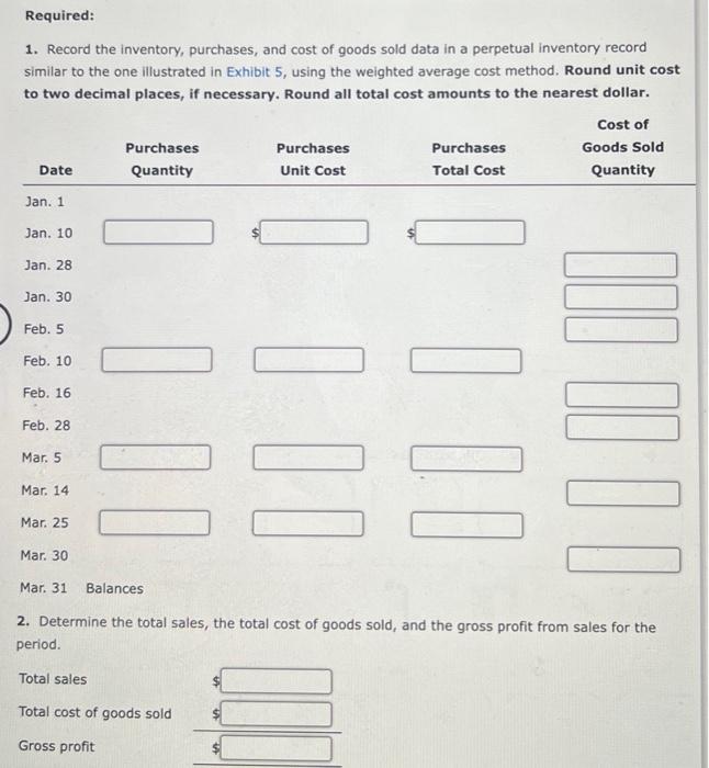 Solved Weighted average cost method with perpetual inventory | Chegg.com