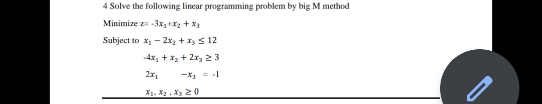 Solved 4 ﻿Solve the following linear programming problem by | Chegg.com