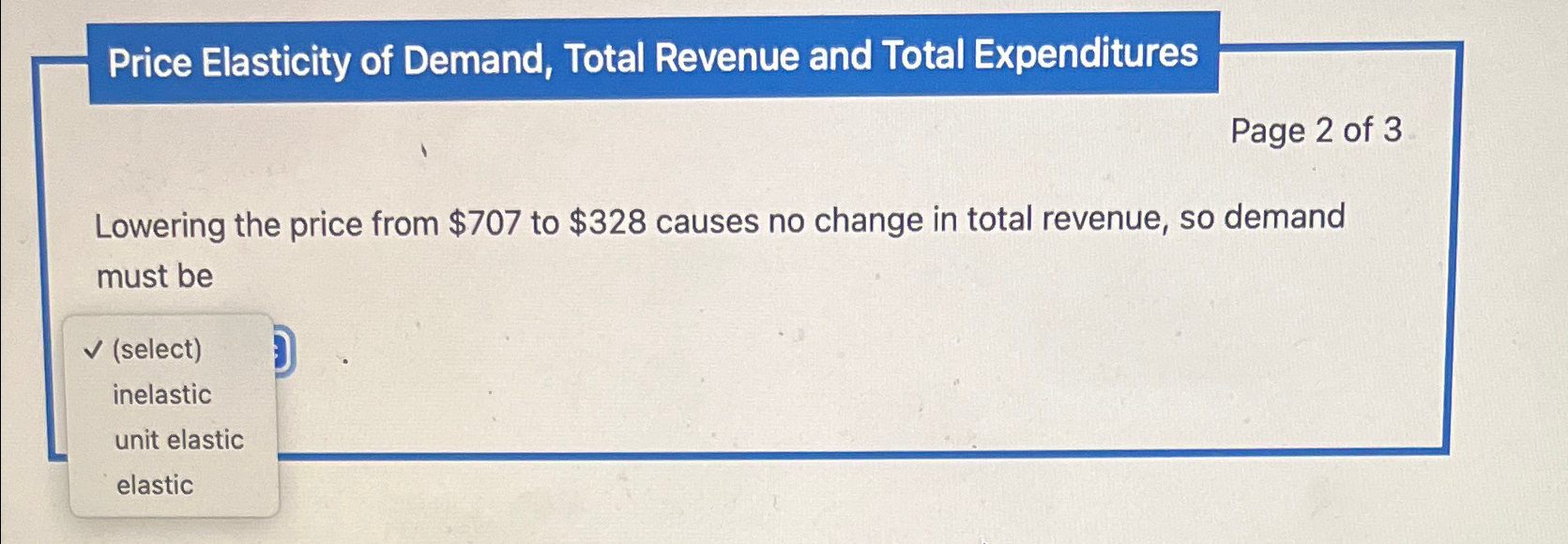 Solved Price Elasticity of Demand, Total Revenue and Total | Chegg.com