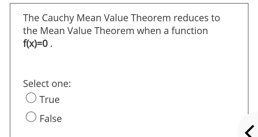 Solved The Cauchy Mean Value Theorem reduces to the Mean | Chegg.com
