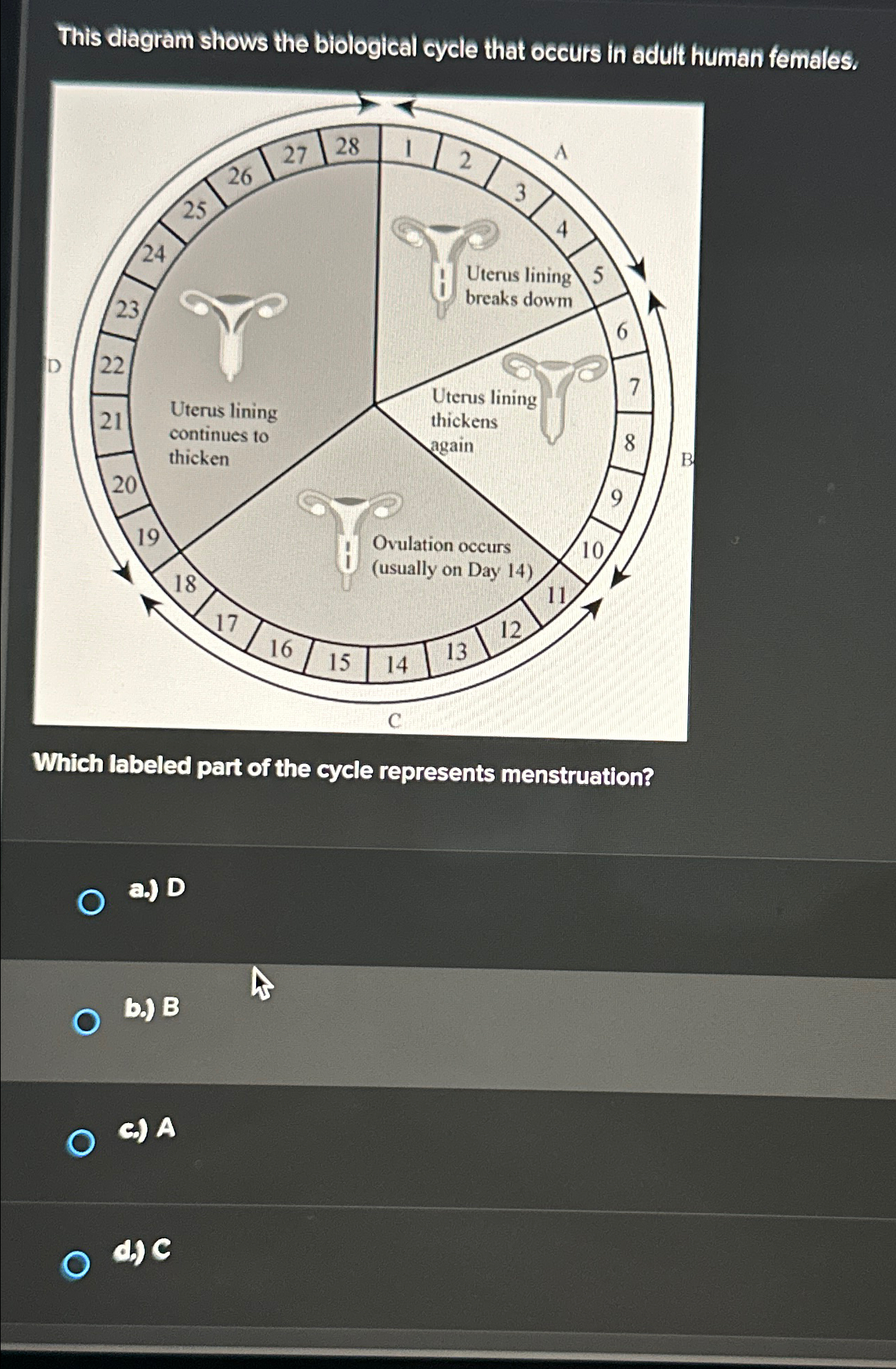 Solved This diagram shows the biological cycle that occurs | Chegg.com