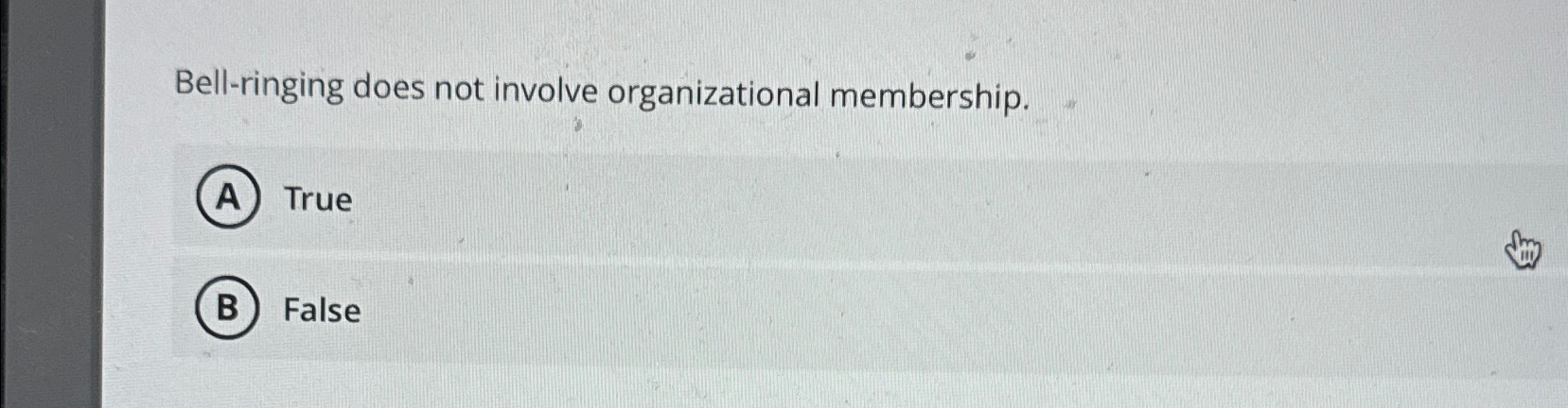 Solved Bell-ringing does not involve organizational | Chegg.com