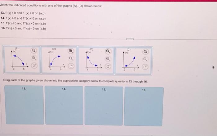 Solved Match the indicated conditions with one of the graphs | Chegg.com
