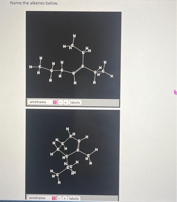 Solved Name the alkenes below. | Chegg.com