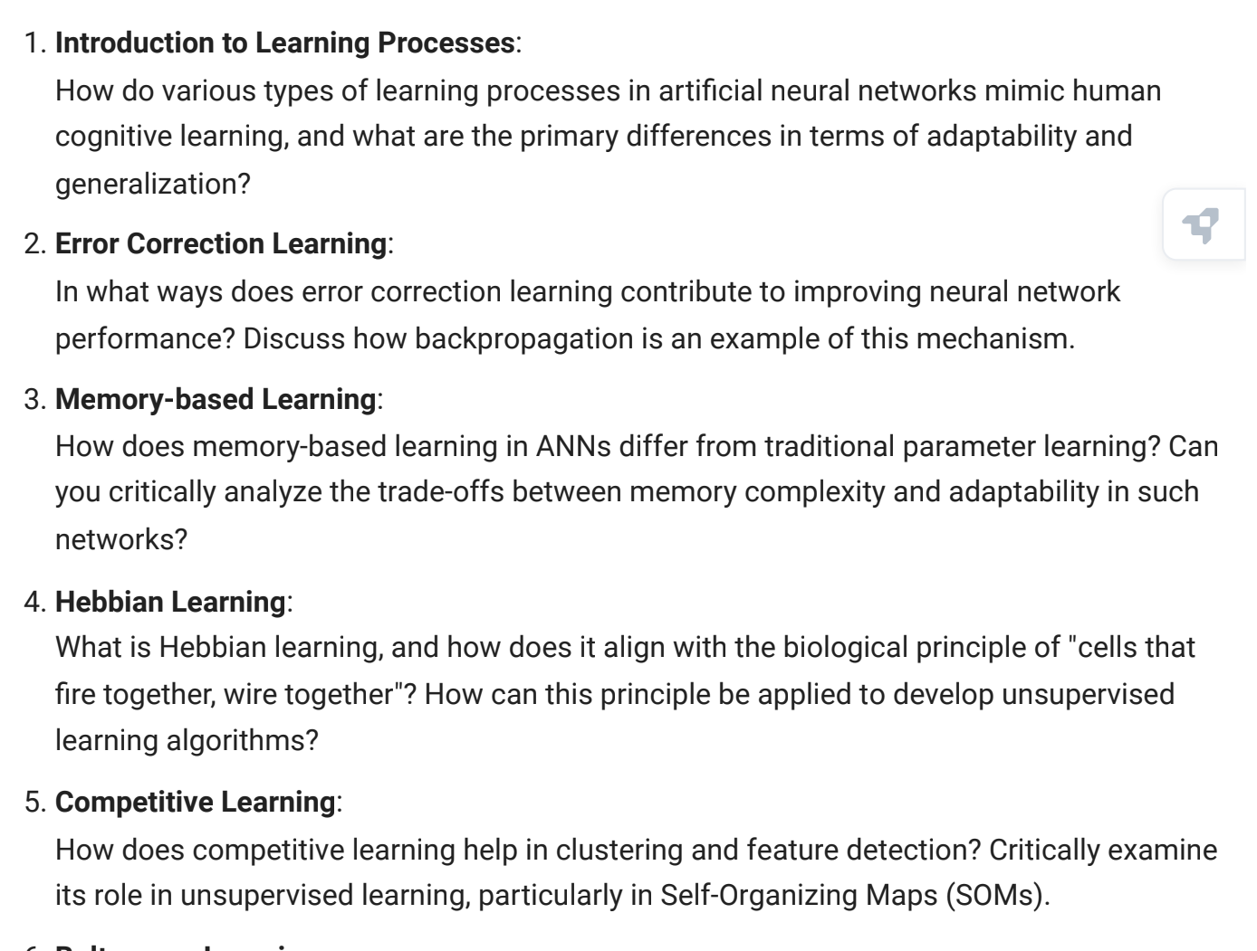 Solved 1. ﻿Introduction to Learning Processes:How do various | Chegg.com